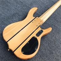 China Ken Smith Style 6 String Electric Bass Guitar Burst Maple Top Active Pickups Golden Hardware 22 Fret for sale