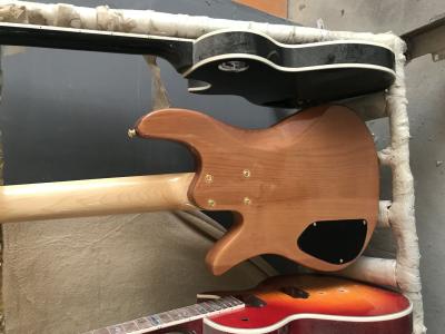 China 5 String Active Bass Guitar Butterfly Yingyang Deluxe Alder Body Mahogany Neck 24 Fret for sale
