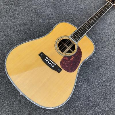 China 41 inch Solid Spruce Top Acoustic Guitar D45C Style Ebony Fingerboard OEM Custom for sale