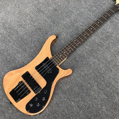 China Rickenbacker Style 4 String Bass Guitar Mahogany Body Rosewood Fingerboard 22 Fret Black Hardware for sale