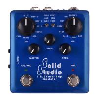 China Solid Studio IR Power Amp Simulator Guitar Multi Effect Pedal Dual Footswitch Builtin 8 Cabinet 8 Microphone True Bypass for sale