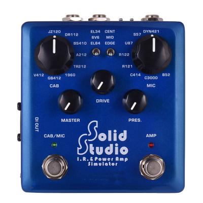 China Solid Studio IR Power Amp Simulator Guitar Multi Effect Pedal Dual Footswitch Builtin 8 Cabinet 8 Microphone True Bypass for sale