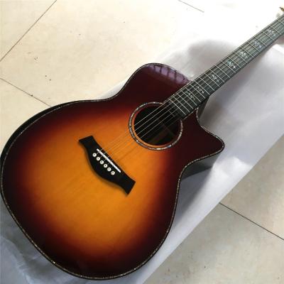 China Solid Spruce Top Acoustic Electric Guitar G914S Real Abalone Inlay Ebony Fingerboard 22 Fret for sale