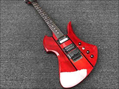 China Custom Electric Guitar with Flamed Maple Top Mahogany Body 24 Fret Rosewood Fingerboard Black Hardware for sale
