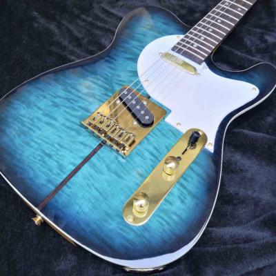 China TUFF DOG TELE Electric Guitar Basswood Body Rosewood Fingerboard 22 Frets Custom Blue for sale