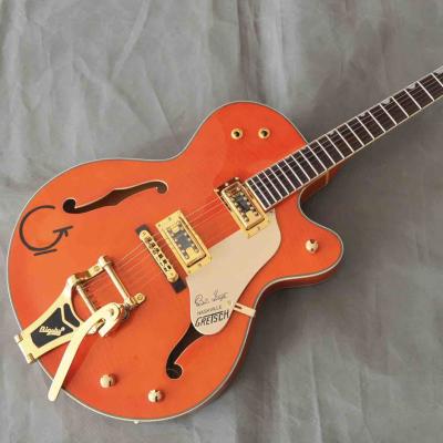China Semi Hollow Body Electric Guitar Maple Body Mahogany Neck 21 Frets with Bigsby Tremolo for sale