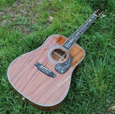 China 41 inch Koa Wood Acoustic Guitar D45K Style Ebony Fingerboard 22 Fret Handmade for sale