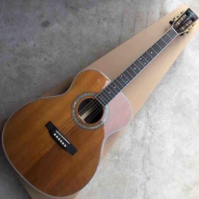 China Full Solid OM42 Acoustic Electric Guitar Spruce Top Rosewood Back Sides 20 Frets for sale