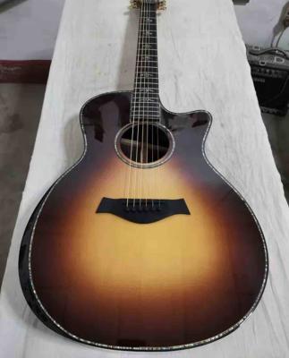 China 41 Inch AAAA All Solid Spruce Top Acoustic Electric Guitar with Gotoh Tuners Abalone Inlay Custom Shop for sale