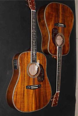 China Custom Aaaa All Solid Koa Wood 45D Type Dreadnought Acoustic Guitar for sale