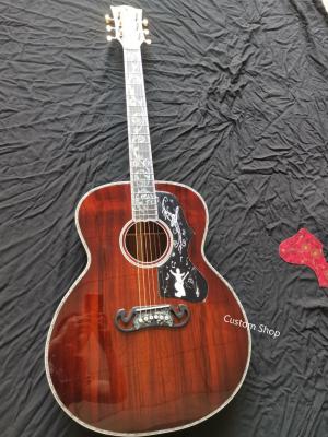 China AAAA All Solid Koa Wood 43 Inch Jumbo Acoustic Guitar with Fishman EQ 301 Pickup for sale
