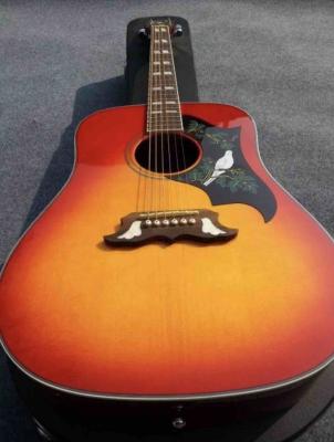 China Orange Sunburst Dovo Acoustic Electric Guitar Spruce Top 21 Frets for sale