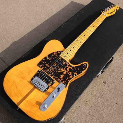 China Custom Prince Electric Guitar Amber Yellow Flame Maple Top 22 Fret Bolt On Mahogany Body for sale