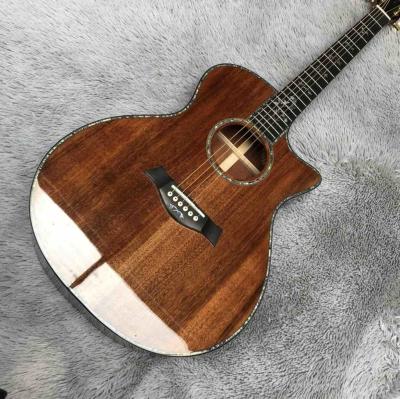 China KOA Wood Acoustic Electric Guitar 22 Fret Ebony Fingerboard Cutaway with Fishman Pickup for sale