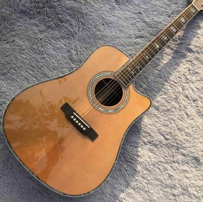 China D Style Solid Cedar Top Cutaway 41 Inch Acoustic Guitar Rosewood Back and Sides for sale