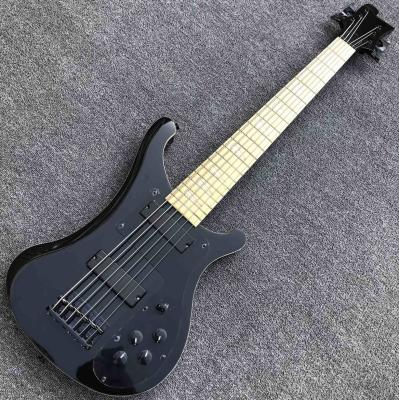China Custom Maple Fingerboard Ricken 6 Strings 4003 Model Bass Guitar in Black Hardware for sale