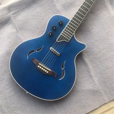 China Grand Custom Quality Mahogany Electric Guitar 22 Fret Six String Blue for sale