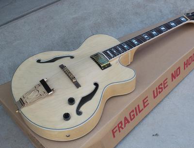 China Custom Hollow Body Electric Guitar Maple Body Rosewood Fingerboard 22 Fret OEM for sale
