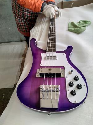China Rick 4003 4 Strings Electric Bass Guitar Blue Mahogany Body Rosewood Fingerboard 22 Frets Chrome Hardware for sale
