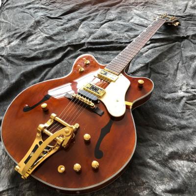 China Semi Hollow Body Jazz Electric Guitar 22 Fret Mahogany Body Rosewood Fingerboard Gold Hardware for sale