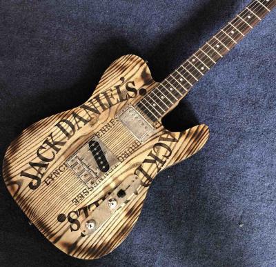 China Natural Wood Roasted Coke Electric Guitar 22 Fret Maple Body Rosewood Fingerboard for sale