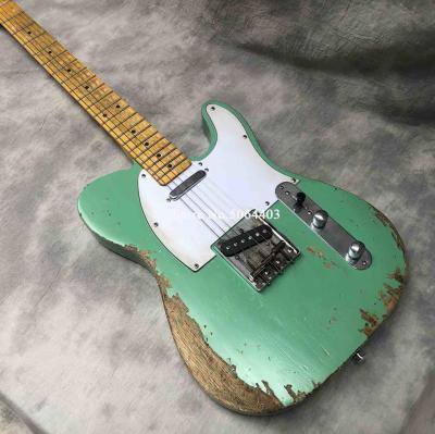 China Handmade Mahogany TELE Relic Electric Guitar 22 Fret Maple Fingerboard Vintage Aged for sale