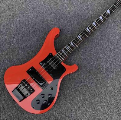 China Red Ricken 4003 Bass Guitar 4 Strings Rosewood Fingerboard Black Pickguard Electric Bass for sale