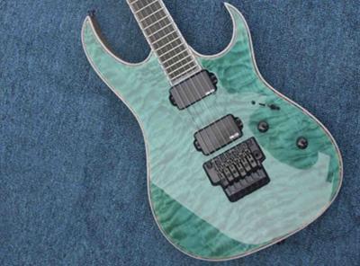 China Factory Custom Green Electric Guitar Body Mahogany Neck Rosewood Fingerboard 22 Frets Black Hardware for sale