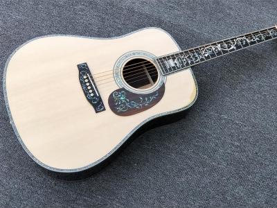 China 41 inch Acoustic Guitar Solid Spruce Top Ebony Fingerboard Real Abalone Inlay Rosewood Back Sides for sale