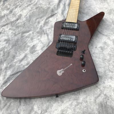 China Custom 7 String Electric Guitar Brown Rosewood Top Covered Maple Fingerboard Mahogany Body 22 Frets for sale
