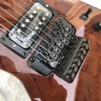 China Custom 7 String Electric Guitar Brown Rosewood Top Covered Maple Fingerboard Mahogany Body 22 Frets for sale