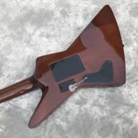 China Custom 7 String Electric Guitar Brown Rosewood Top Covered Maple Fingerboard Mahogany Body 22 Frets for sale