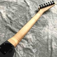 China Custom 7 String Flame Cover Flame Neck Maple Binding Fingerboard Edge Side Light Point Electric Guitar for sale