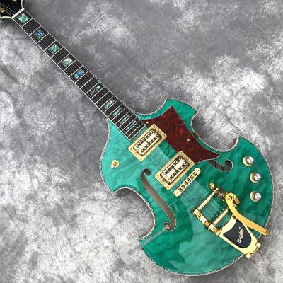 China Custom Semi-Hollow Electric Guitar Mahogany Body Rosewood Fingerboard 22 Fret OEM for sale