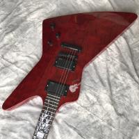China Custom Electric Guitar Wine Red Rosewood Top 22 Fret Mahogany Body Black Hardware OEM Logo for sale