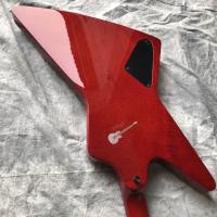 China Custom Electric Guitar Wine Red Rosewood Top 22 Fret Mahogany Body Black Hardware OEM Logo for sale