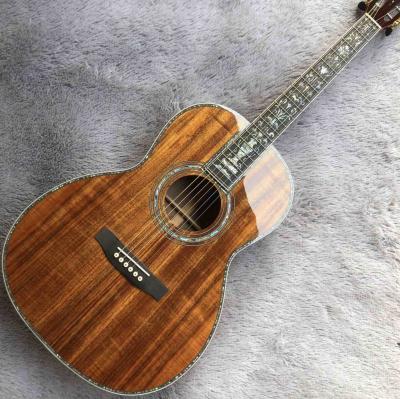 China 39 Inch KOA Wood Acoustic Guitar with Ebony Fingerboard and Passive Pickup 22 Frets for sale