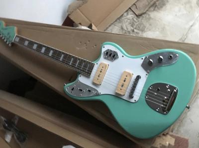 China Custom Jaguar Electric Guitar Light Blue 2 Pickup Mahogany Body 22 Fret for sale