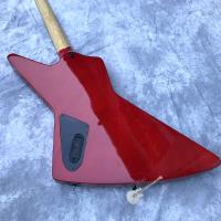 China Custom Electric Guitar Rosewood Top Mahogany Body 22 Fret Black Hardware Burgundy Finish OEM for sale