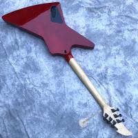 China Custom Electric Guitar Rosewood Top Mahogany Body 22 Fret Black Hardware Burgundy Finish OEM for sale