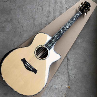 China Custom 41 Inch Acoustic Guitar Solid Spruce Top Ebony Fingerboard Matte Finish with Fishman Pickup for sale