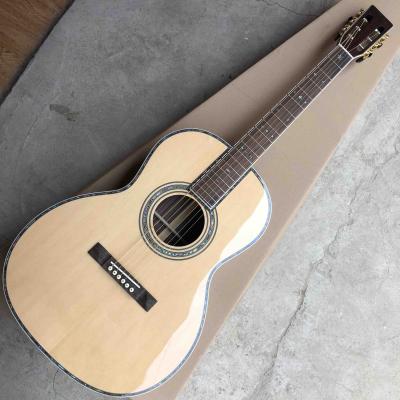 China OEM Custom Acoustic Guitar OOO Body Solid Spruce Top Ebony Fingerboard 20 Fret Rosewood Back for sale