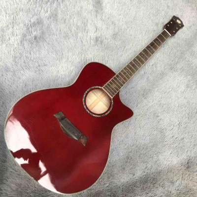 China AAAA Solid Spruce Maple Acoustic Electric Guitar 14 Fret Ebony Fingerboard G614AA for sale