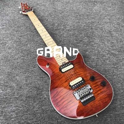 China Factory Custom Electric Guitar Mahogany Body Quilted Maple Top Red Floyd Rose 22 Fret for sale