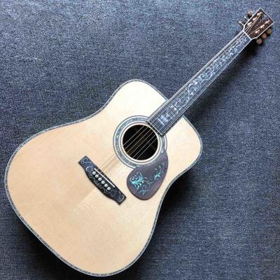China Custom Deluxe Acoustic Guitar Solid Spruce Top Rosewood Back Ebony Fingerboard 6 String for sale