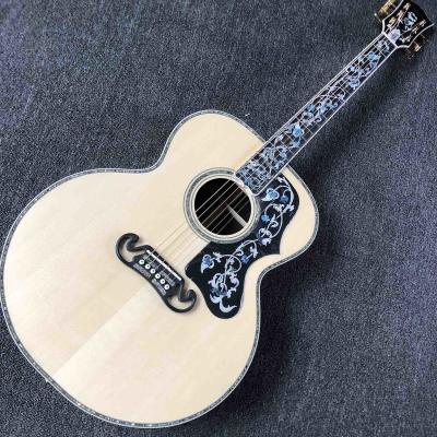 China Custom 42 Inch AAAA All Solid Wood Acoustic Guitar Cocobolo Back Sides Ebony Fingerboard SJ200 Style for sale