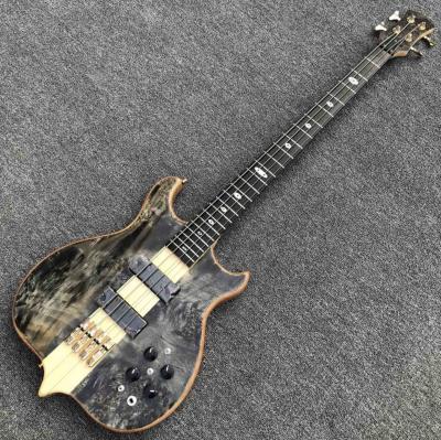 China Electric Bass Guitar 4 Strings Neck Through Body Maple Ebony Fingerboard Active Pickups for sale
