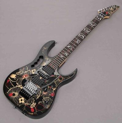 China Custom JEM77 Steve Vai Signature Electric Guitar Floral Pattern 24 Fret Mahogany Body for sale