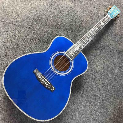 China OM45S Solid Spruce Top Acoustic Guitar 21 Fret Mahogany Neck Ebony Fingerboard Rosewood Back for sale