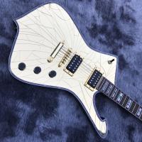 China Custom Paul Stanley Mirror Crack Electric Guitar 22 Fret Basswood Body Maple Neck for sale